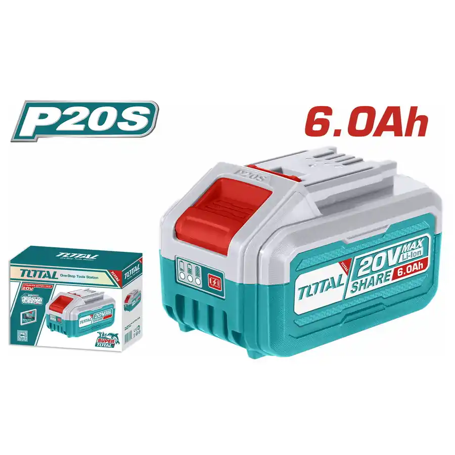 TOTAL ΜΠΑΤΑΡΙΑ ΛΙΘΙΟΥ 20V / 6Ah (TFBLI2060) - agrogarden.gr